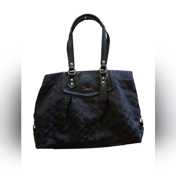 Coach | Bags | Coach Black Classic Canvas Tote Bag | Poshmark